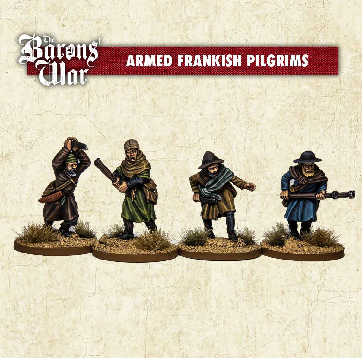 Armed Frankish Pilgrims 1: Barons War Outremer – Shieldwall Miniatures